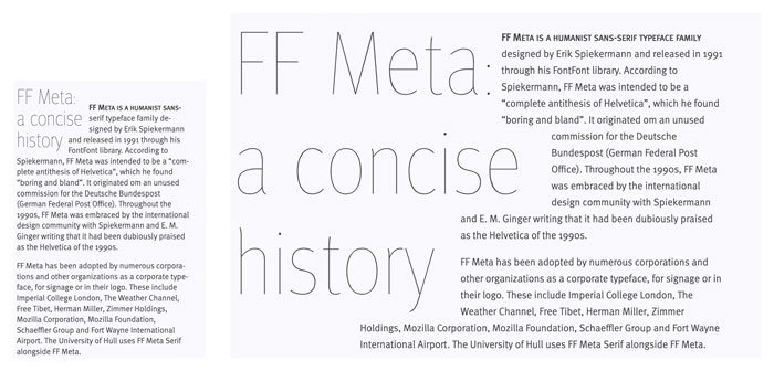 A bit of fun with FF Meta | Responsive Web Typography